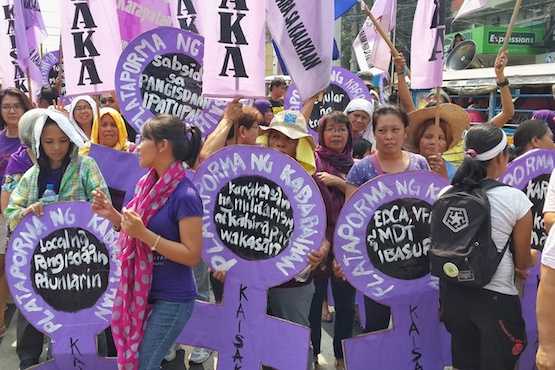 Filipino women march for jobs, decent wages - UCA News