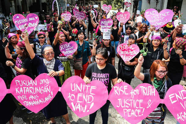 Filipino women mark Valentine's Day with protest dance - UCA News