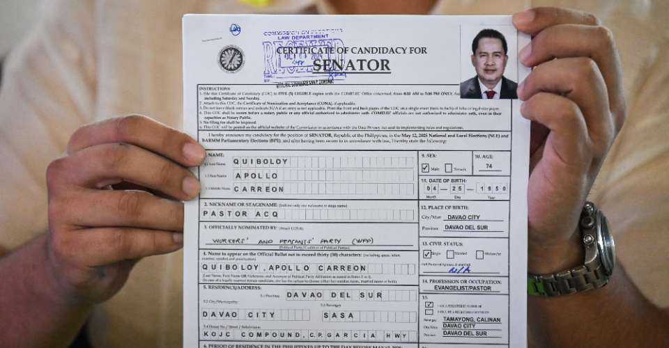 Pastor wanted by US for trafficking to run for Philippine senate
